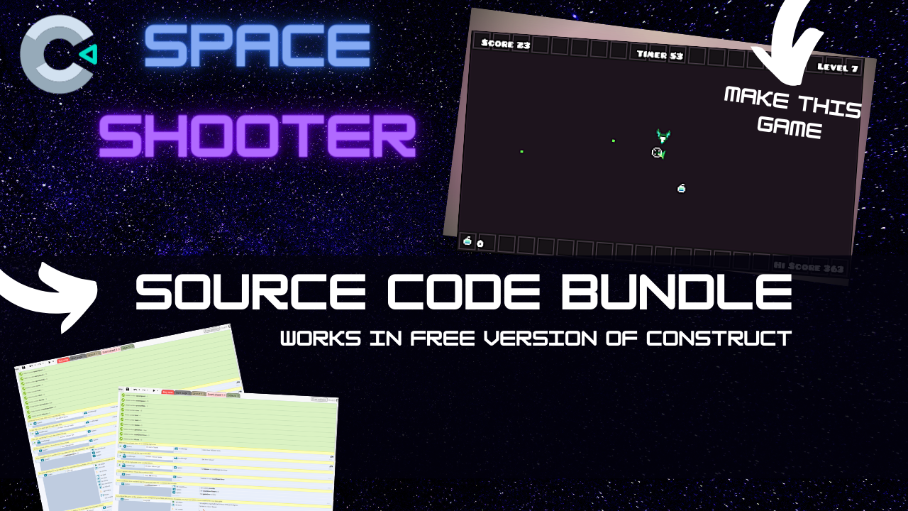 Create A Space Shooter Game With Free Version Of Construct
